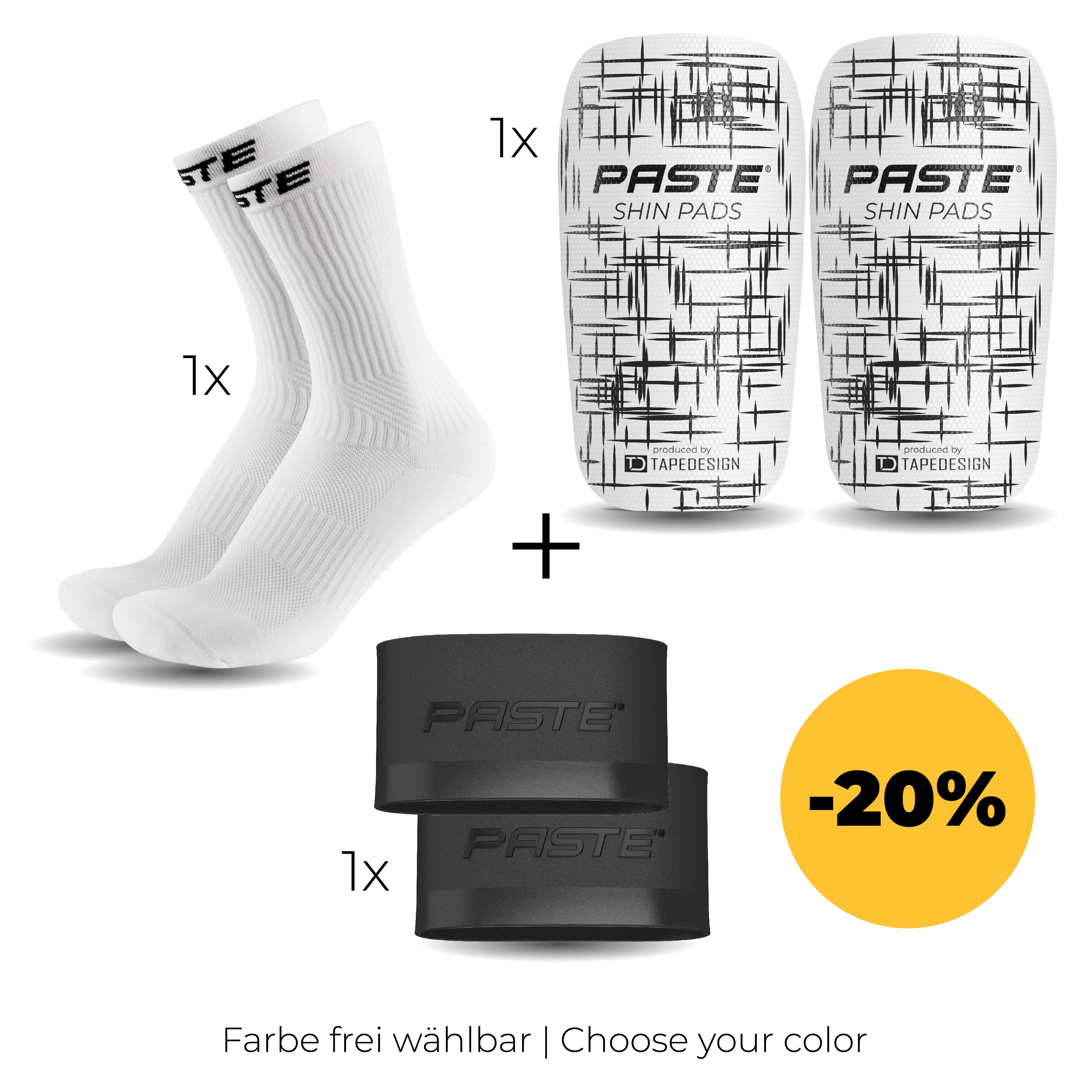 PASTE Set – Performance Socks, Grip Tapes, Schienbeinschoner CUSTOM ...